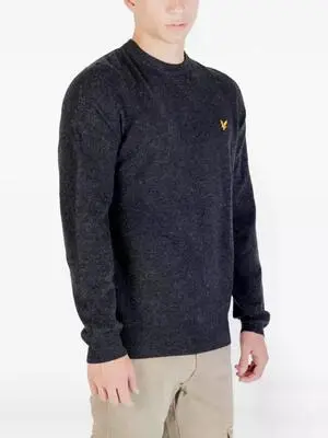LYLE & SCOTT Logo-patch Crew-neck Sweater - Grey