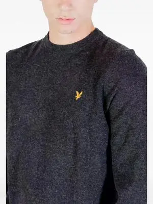 LYLE & SCOTT Logo-patch Crew-neck Sweater - Grey