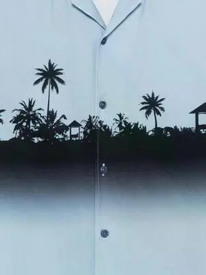 BOSS Palm-tree Print Ombré Shirt