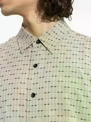 Rag & Bone Grid-pattern Short-sleeve Shirt - Neutrals