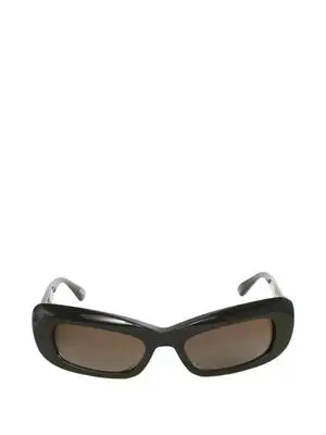 Balenciaga Diva Rectangle-Frame Sunglasses Brown
