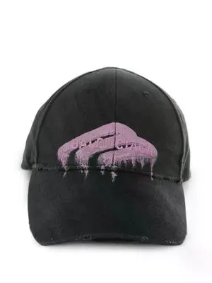 Balenciaga Logo-print Cap - Black