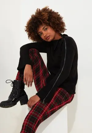 JOE BROWNS Asymmetrical Zip Neck Pullover Sweater