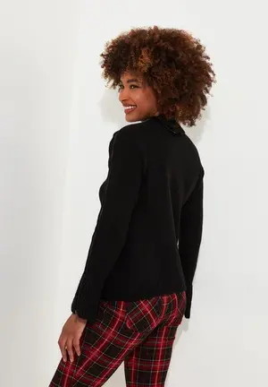 JOE BROWNS Asymmetrical Zip Neck Pullover Sweater