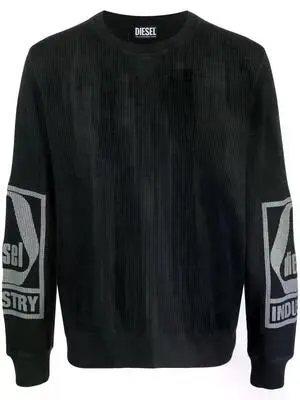 DIESEL® Logo Print Chunky-knit Jumper