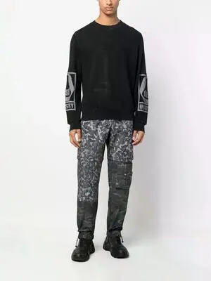 DIESEL® Logo Print Chunky-knit Jumper