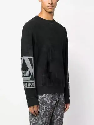 DIESEL® Logo Print Chunky-knit Jumper