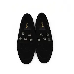 AMIE RAFA Suede Sneakers With Folded Tongue And Subtle Stitching - Black