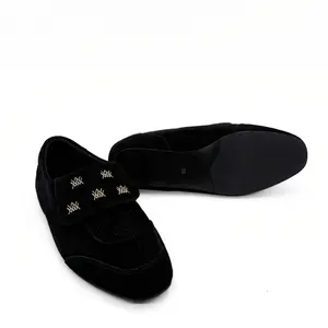 AMIE RAFA Suede Sneakers With Folded Tongue And Subtle Stitching - Black