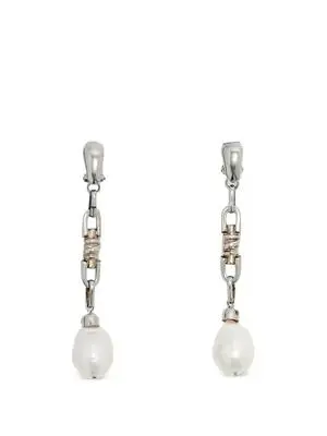 Ermanno Scervino Faux-pearl Chain-link Earrings