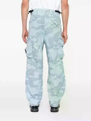 Stone Island Camouflage Print Cargo Trousers