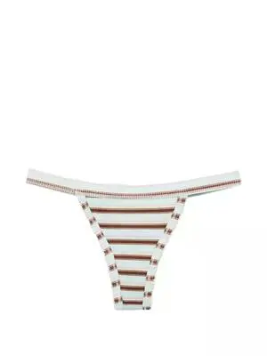 Frankies Bikinis Stripe-pattern Bikini Bottom