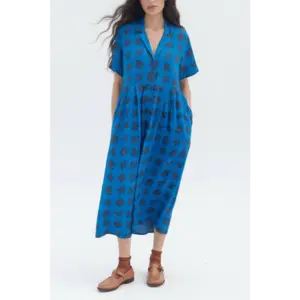 Ace & Jig Sabine Button-Front Midi Dress Azure