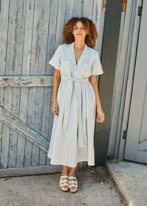 Ace & Jig Sabine Button-front Midi Dress - Calm