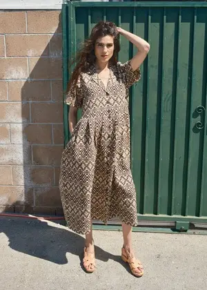 Ace & Jig Sabine Button-front Midi Dress - Yesterday