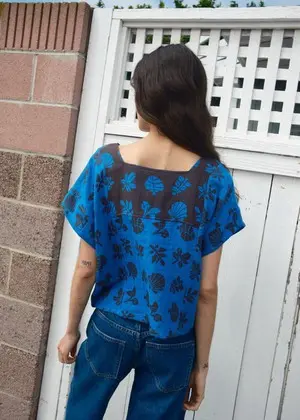 Ace & Jig Prudence Reversible Square Neck Top - Azure