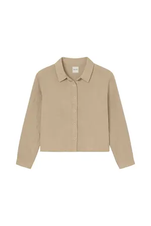 VIR VITA Paloma Linen Shirt - Toffee