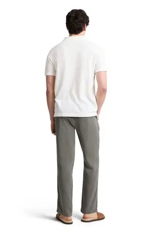 Onia Boucle Knit Johnny Polo - Egret