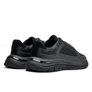 MALLET Alton Leather And Mesh Trainers - Black