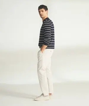 Naadam Lightweight Cashmere Striped Crewneck