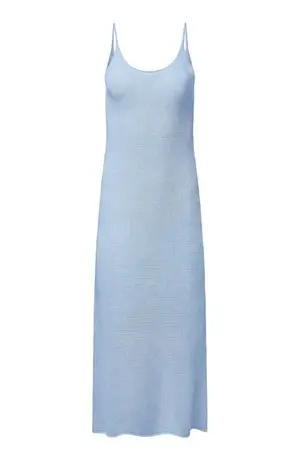 Onia Textured Linen Scoop Neck Maxi Dress