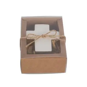 TRANSPAC Mdf And Epoxy Cross In Box White And Gold For Spring Home Decor