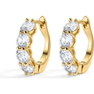 ELECTRIC PICKS Daphne Crystal Hoop Earrings - Gold
