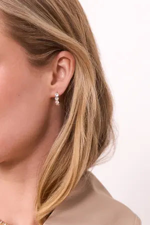ELECTRIC PICKS Daphne Crystal Hoop Earrings