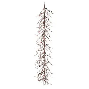 TRANSPAC 60 Inch Multicolor Patriotic Twigs And Stars Garland For July 4th Celebrations Banners And Garlands Foam Decor - Multicolored