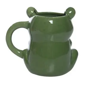TRANSPAC Ceramic Frog Shape Mug For Spring Serving And Entertaining