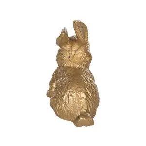 TRANSPAC Iron Baby Bunny For Spring Home Decor