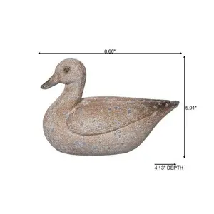 TRANSPAC Resin Garden Duck Garden Accents Multicolored For Spring Home Decor