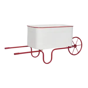 TRANSPAC Metal Garden Cart For Easy Outdoor Transport And Storage - Multi