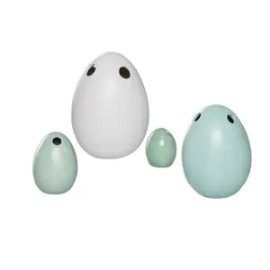 TRANSPAC Ceramic Egg Vases Set Of 4 For Floral Display And Home Decor