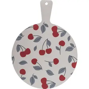 TRANSPAC Mdf Cherry Board Red And Green And White For Spring Serving And Entertaining
