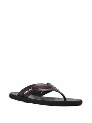 Corneliani Logo Thong Sandals