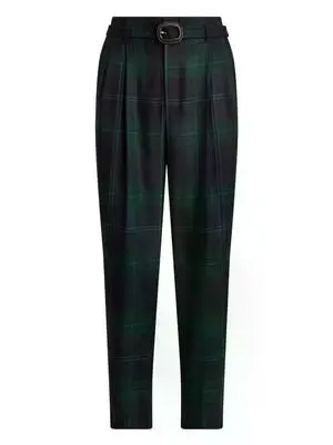 Polo Ralph Lauren Plaid Check Pleated Trousers
