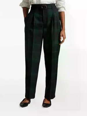 Polo Ralph Lauren Plaid Check Pleated Trousers