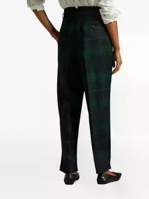 Polo Ralph Lauren Plaid Check Pleated Trousers