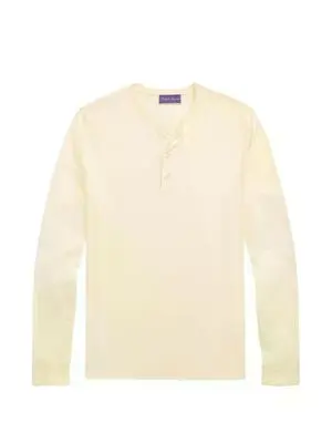 Polo Ralph Lauren Buttoned Henley Top - Neutrals