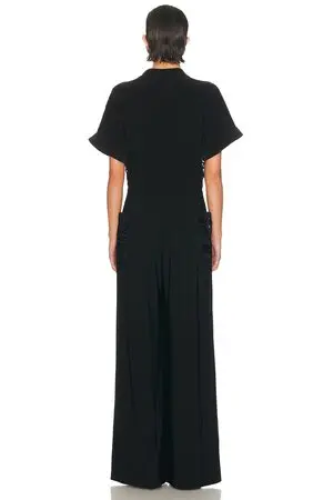 Norma Kamali Geralyn Short Sleeve Jumpsuit