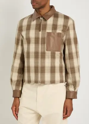 Loewe Nappa Leather Zip-up Jacket - Taupe
