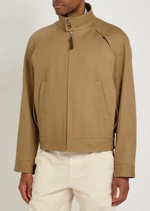 Loewe Layered Wool And Cotton-twill Jacket