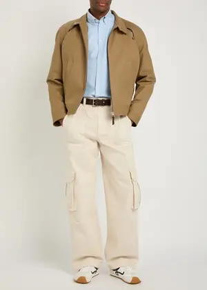 Loewe Layered Wool And Cotton-twill Jacket
