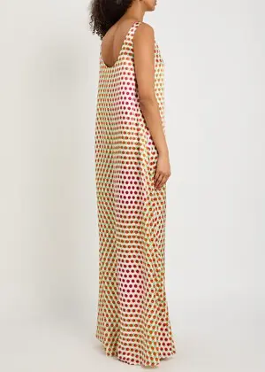 Dries Van Noten Polka-dot Silk Maxi Dress