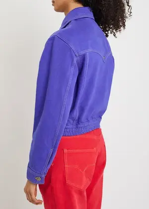 Versace Denim Blouson Jacket - Blue