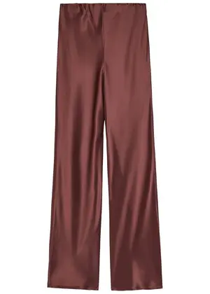 Shona Joy Savanna Straight-leg Satin Trousers