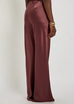 Shona Joy Savanna Straight-leg Satin Trousers