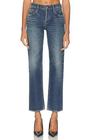 Moussy Vintage Raw Edge Hem Jeans For Women