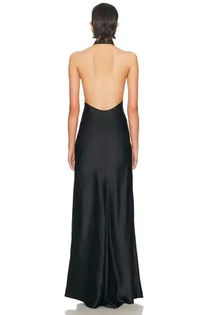 NILI LOTAN Noemi Lace Halter Gown